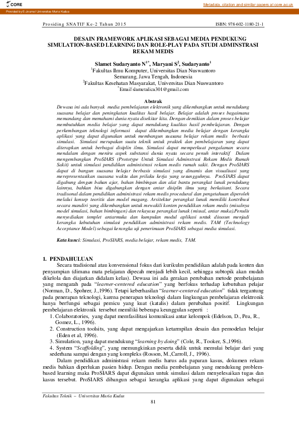 (PDF) Desain Framework Aplikasi Sebagai Media Pendukung Simulation ...