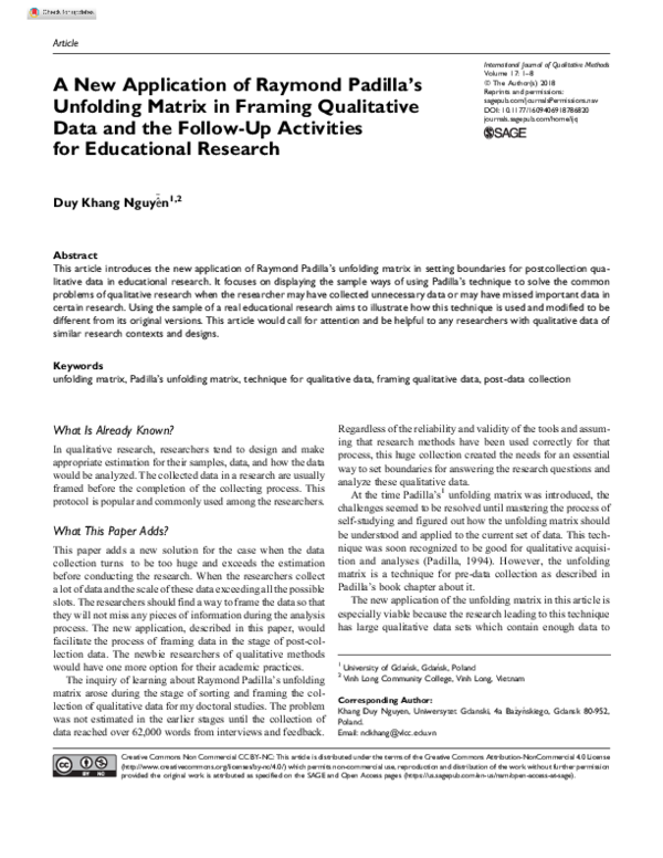 (PDF) A New Application of Raymond Padilla’s Unfolding Matrix in ...