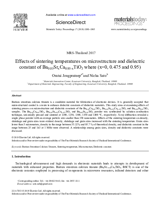 (PDF) Effects of sintering temperatures on microstructure and wear resistance of iron-silica ...