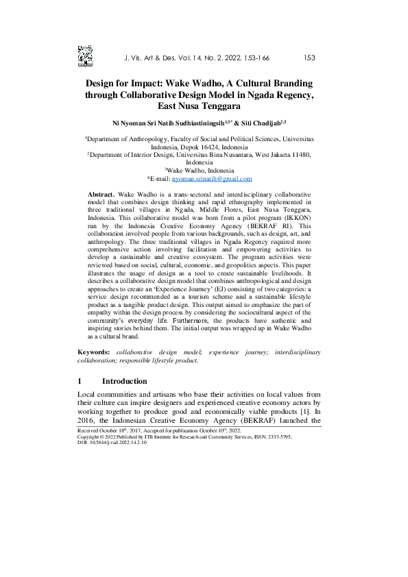 (PDF) Design for Impact: Wake Wadho, A Cultural Branding through ...