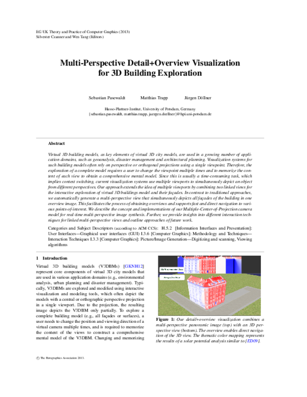 (PDF) Multi-Perspective Detail+Overview Visualization for 3D Building ...