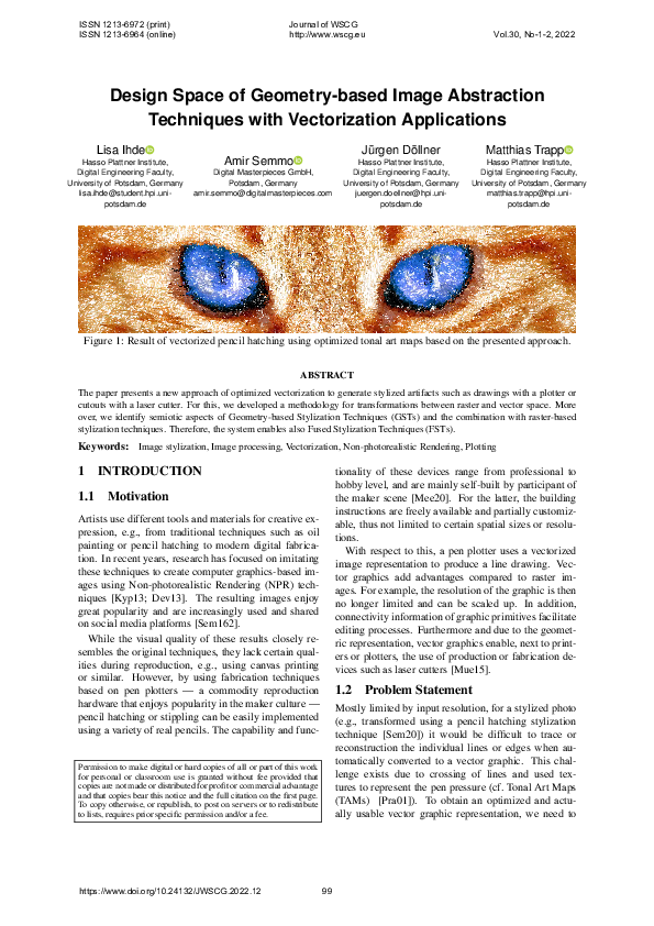 (PDF) Design Space of Geometry-based Image Abstraction Techniques with Vectorization Applications