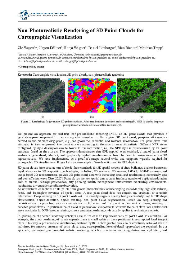 (PDF) Non-Photorealistic Rendering of 3D Point Clouds for Cartographic Visualization