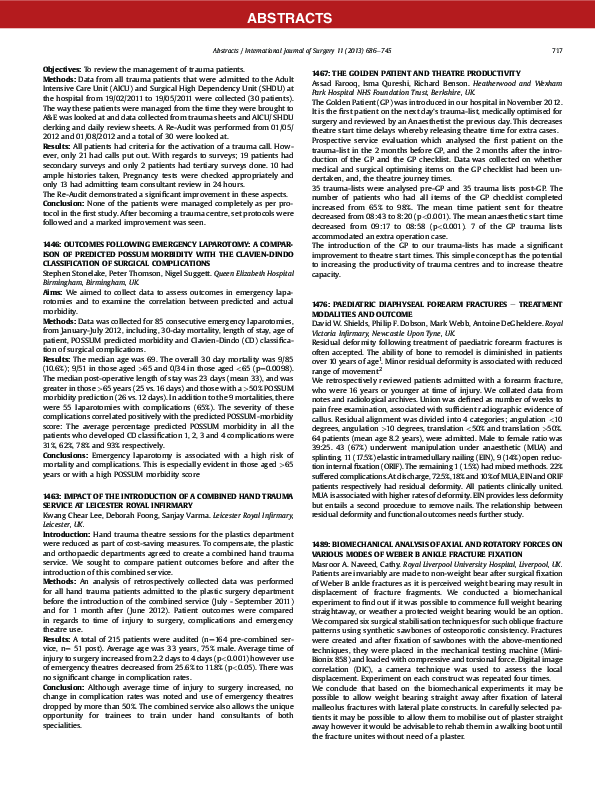 (PDF) The golden patient and theatre productivity