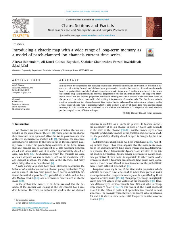 (PDF) Introducing a chaotic map with a wide range of long-term memory ...