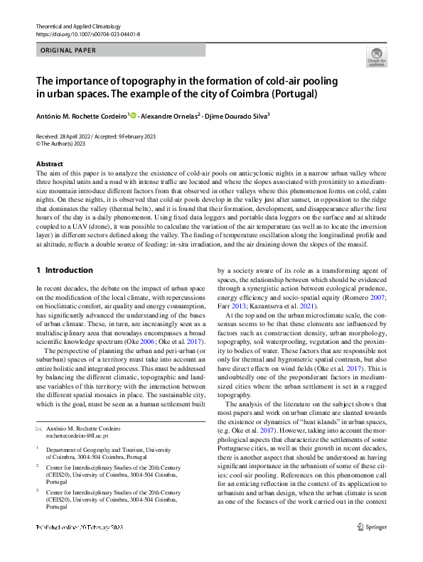 (PDF) The importance of topography in the formation of cold-air pooling ...