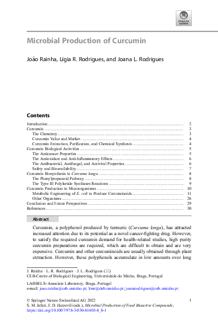 (PDF) Microbial Production of Curcumin