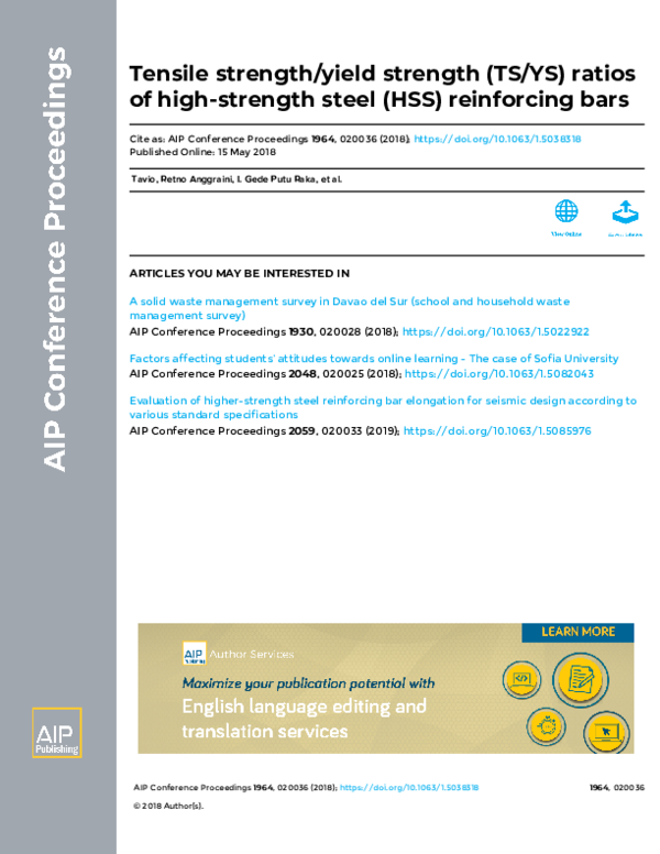 (PDF) Tensile strength/yield strength (TS/YS) ratios of high-strength ...