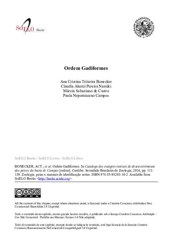 (PDF) Ordem Gadiformes