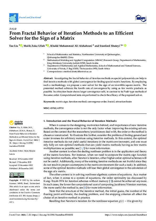 (PDF) From Fractal Behavior of Iteration Methods to an Efficient Solver ...