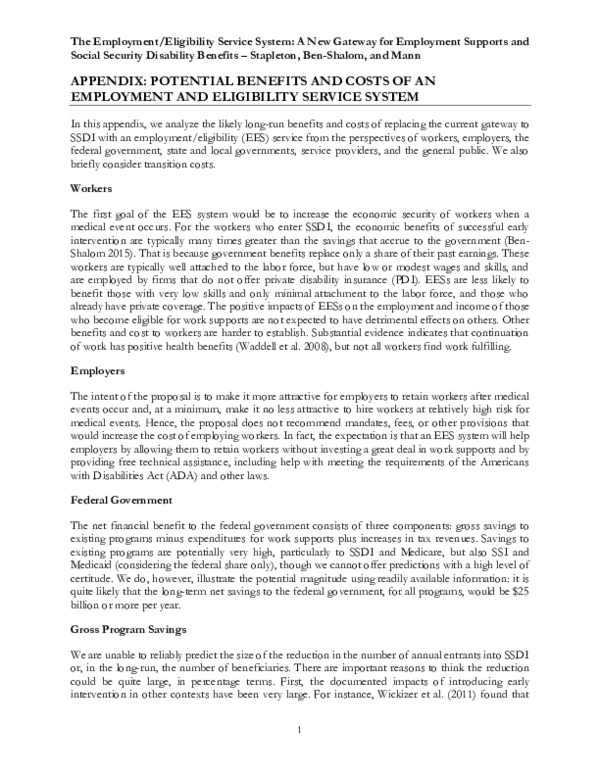 (PDF) The Employment/Eligibility Service System: A New Gateway for ...