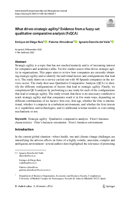 (PDF) What drives strategic agility? Evidence from a fuzzy-set ...