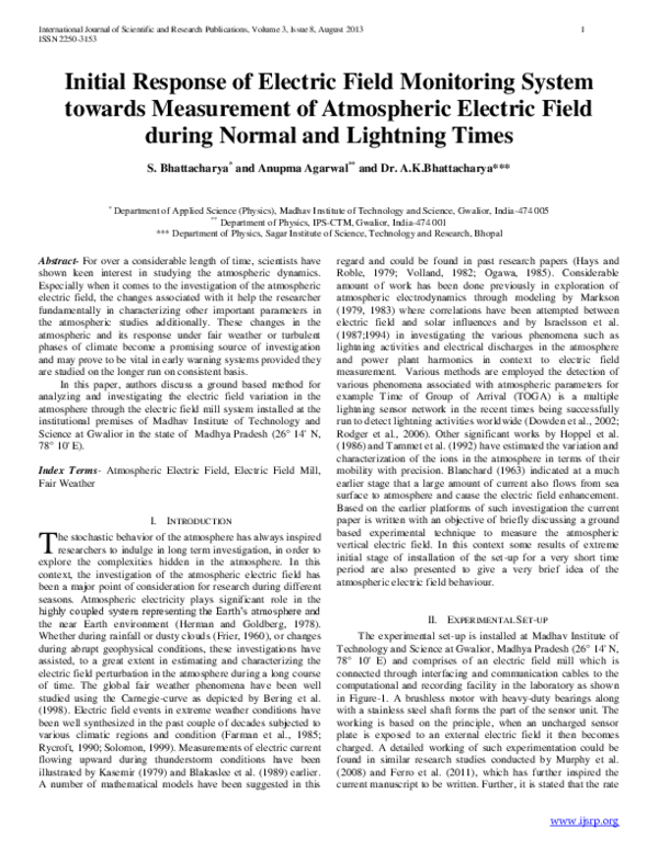 (PDF) Initial Response of Electric Field Monitoring System towards ...