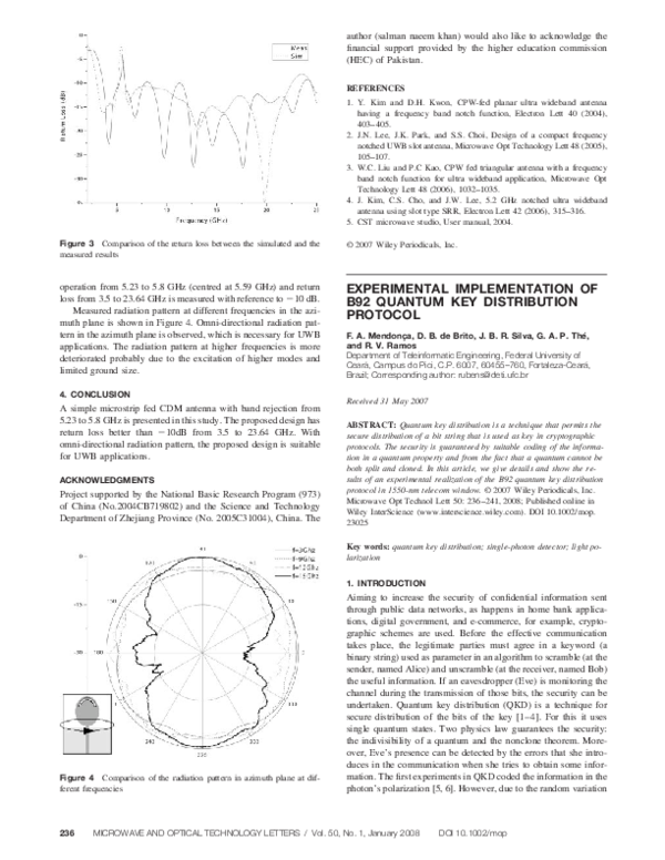 Pdf Experimental Implementation Of B92 Quantum Key Distribution Protocol