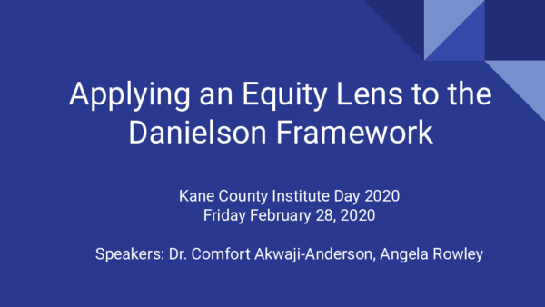 (PDF) Applying an Equity Lense to the Danielson Framework | Angela ...