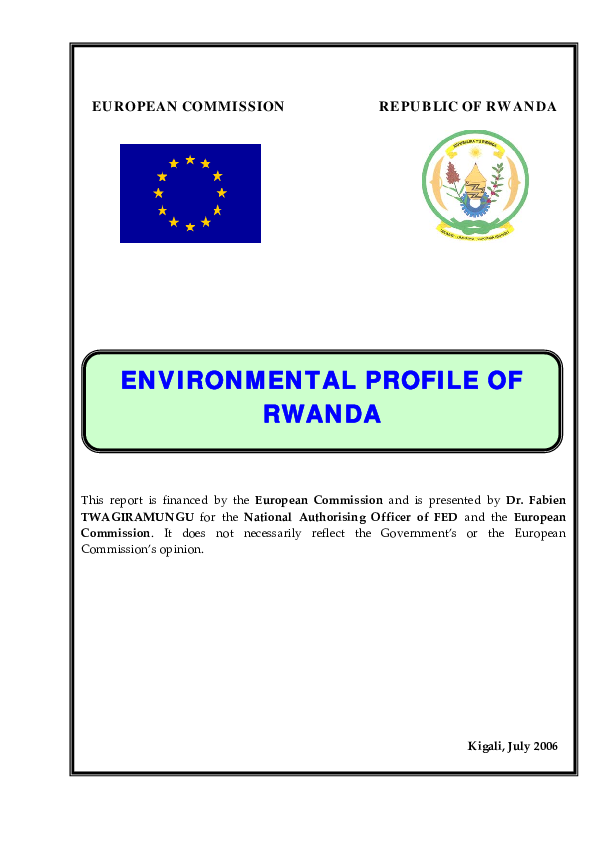 (PDF) Environmental profile of Rwanda