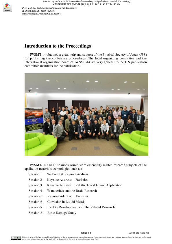 (PDF) Introduction to the Proceedings