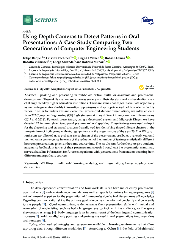 (PDF) Depth Cameras Reveal Student Presentation Patterns