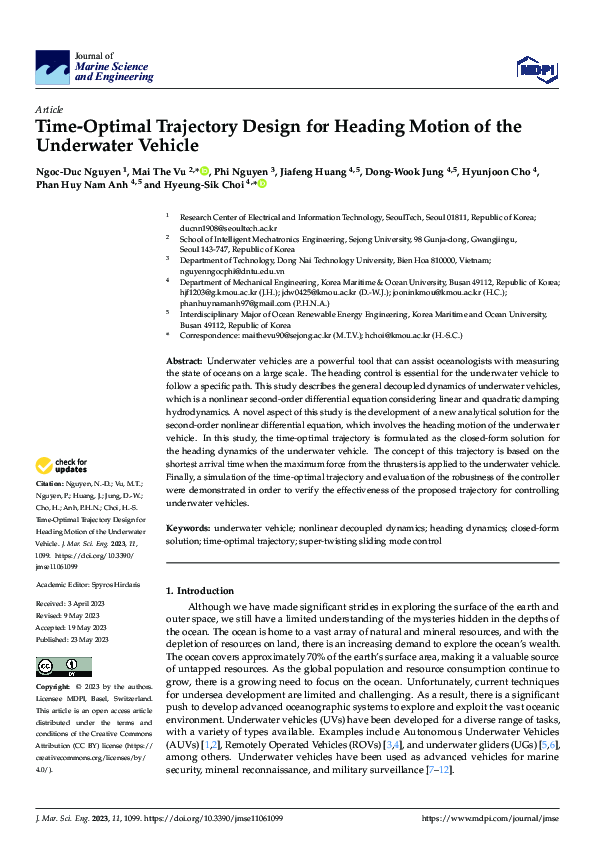 (PDF) Time-Optimal Trajectory Design for Heading Motion of the ...