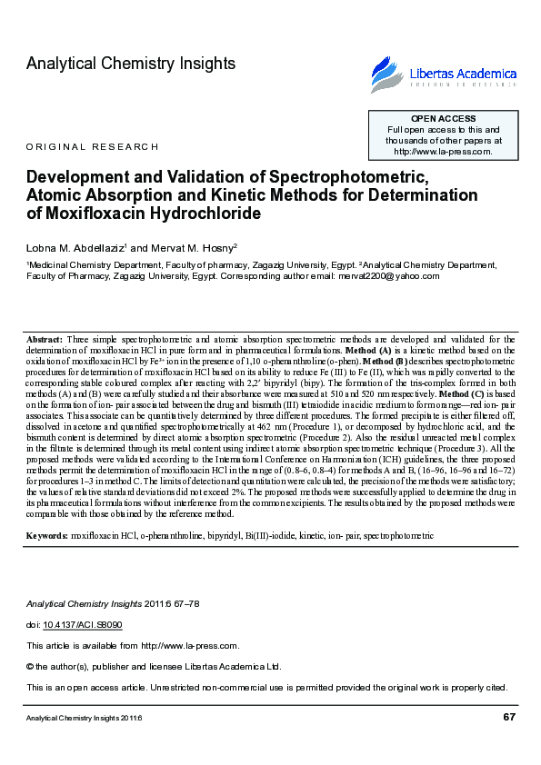 Pdf Development And Validation Of Spectrophotometric And High