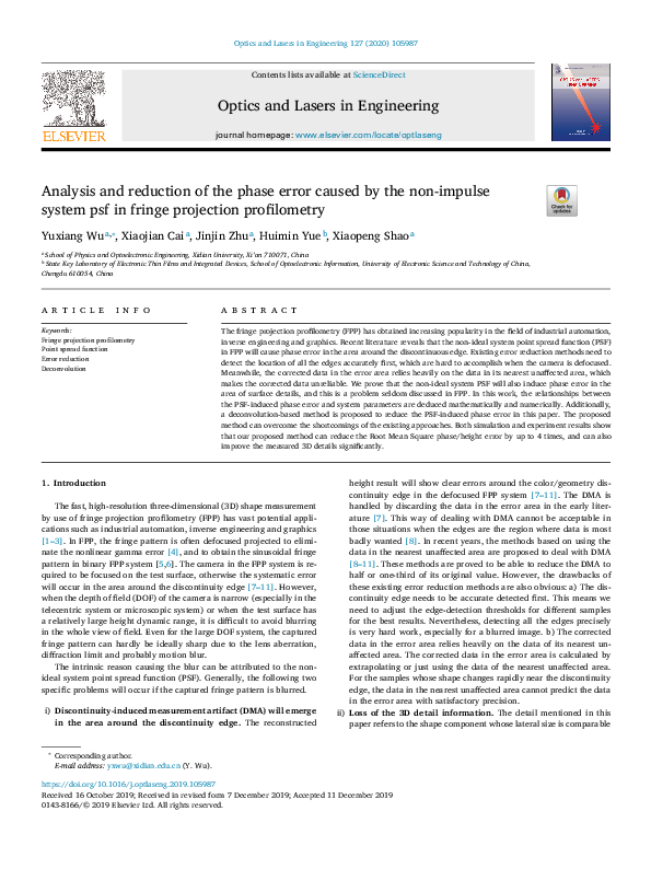 (PDF) Analysis and reduction of the phase error caused by the non ...