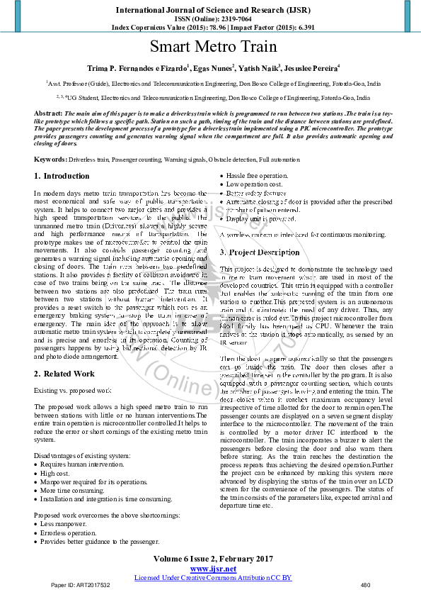 (PDF) Smart Metro Train | Trima Fizardo - Academia.edu