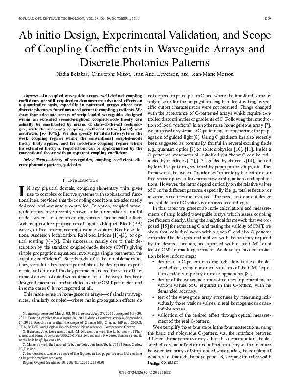 (PDF) Ab initio Design, Experimental Validation, and Scope of Coupling ...