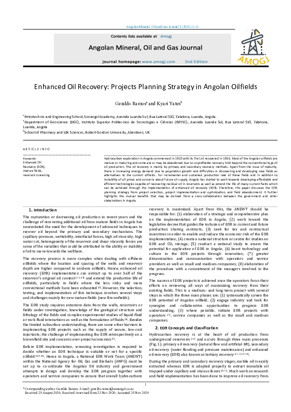 (PDF) 11Enhanced Oil Recovery Projects Planning