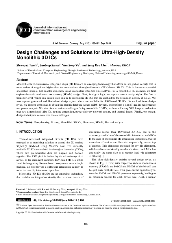 (PDF) Design challenges and solutions for ultra-high-density monolithic ...