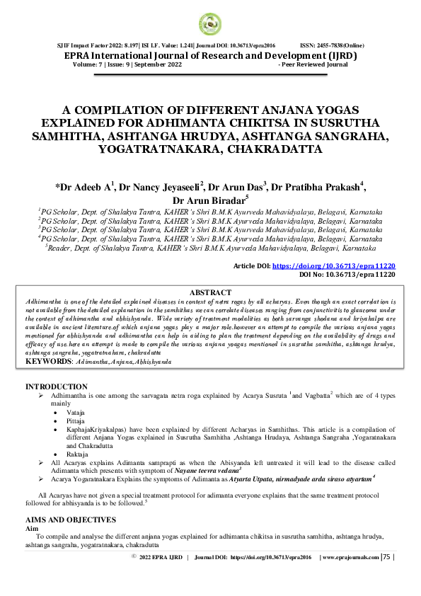 (PDF) A Compilation of Different Anjana Yogas Explained for Adhimanta ...