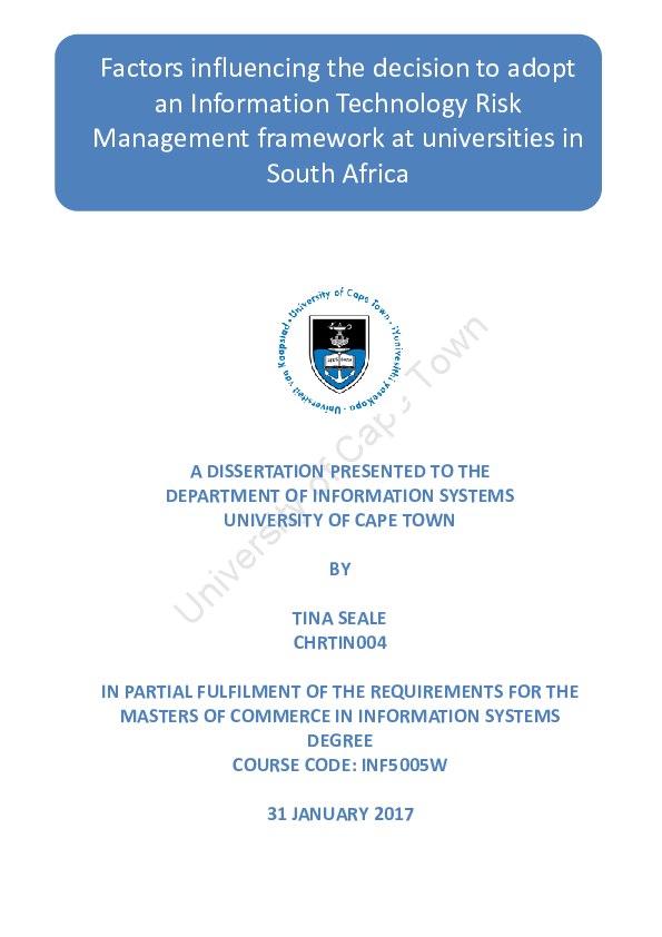 (PDF) Factors influencing the decision to adopt an Information ...