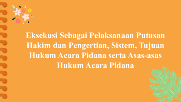 (PPT) PPT Eksekusi Sebagai Pelaksanaan Putusan Hakim dan Pengertian ...
