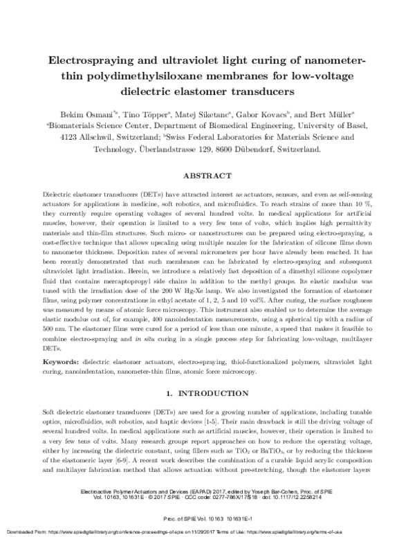 (PDF) Electrospraying and ultraviolet light curing of nanometer-thin ...