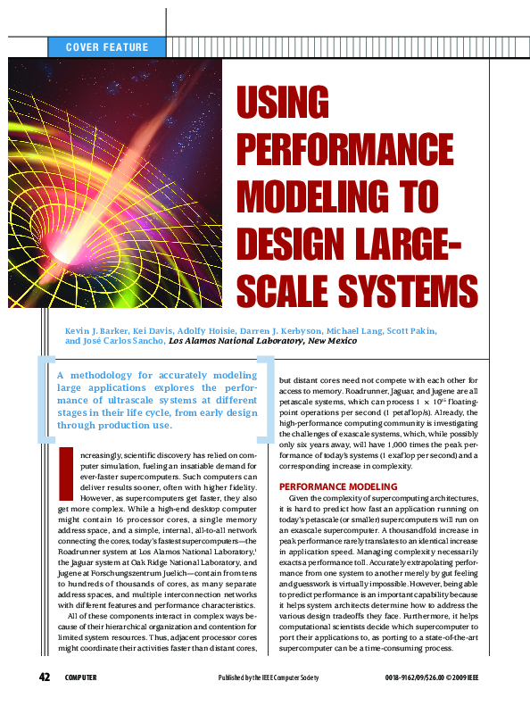 (PDF) Using Performance Modeling to Design Large-Scale Systems