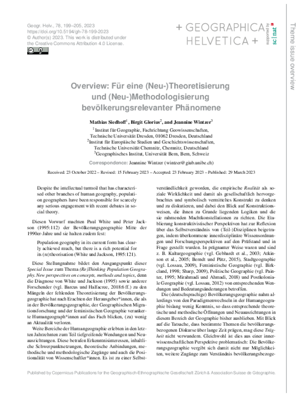 (PDF) Overview: Für eine (Neu-)Theoretisierung und (Neu ...