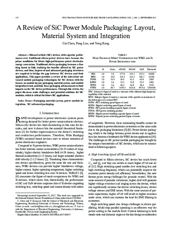 (PDF) A Review of SiC Power Module Packaging: Layout, Material System ...