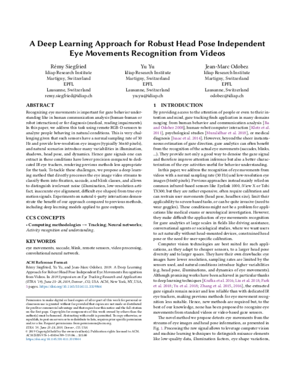(PDF) A deep learning approach for robust head pose independent eye ...