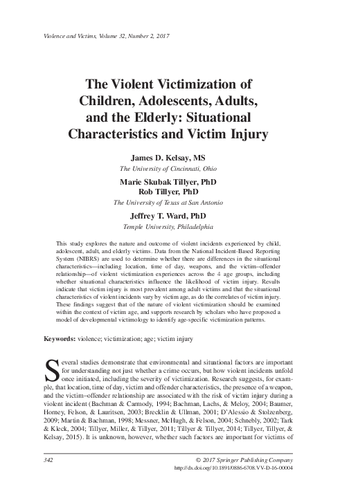 (PDF) The Violent Victimization of Children, Adolescents, Adults, and ...