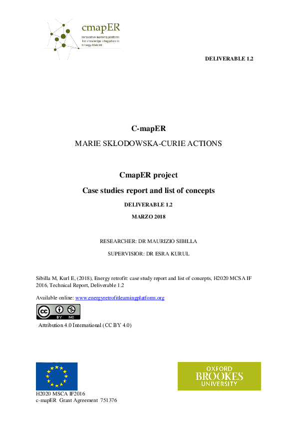 (PDF) Energy retrofit: case study report and list of concepts