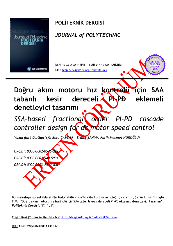 Pdf Ssa Based Fractional Order Pi Pd Cascade Controller Design For Dc