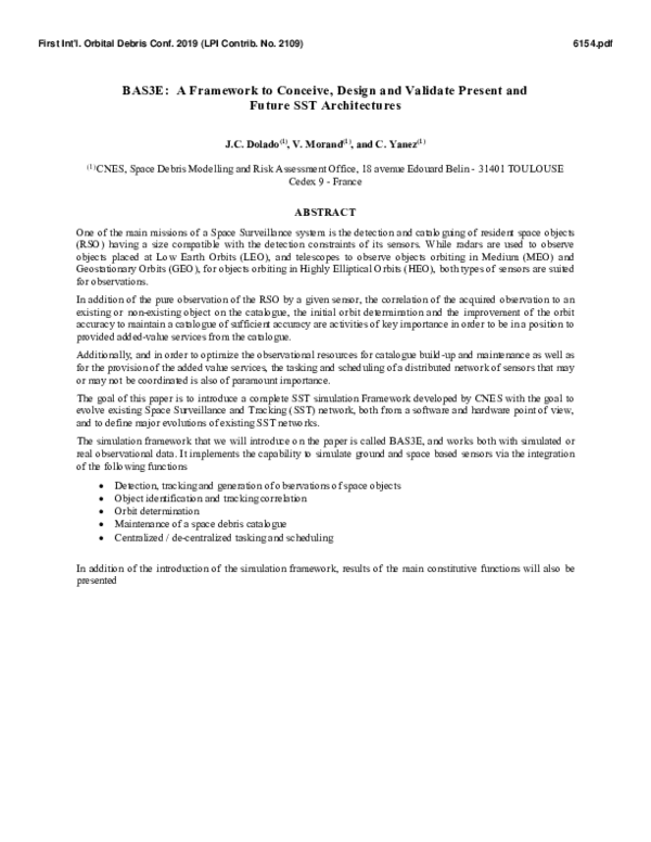 (PDF) BAS3E: A framework to Conceive, Design, and Validate Present and Future SST Architectures