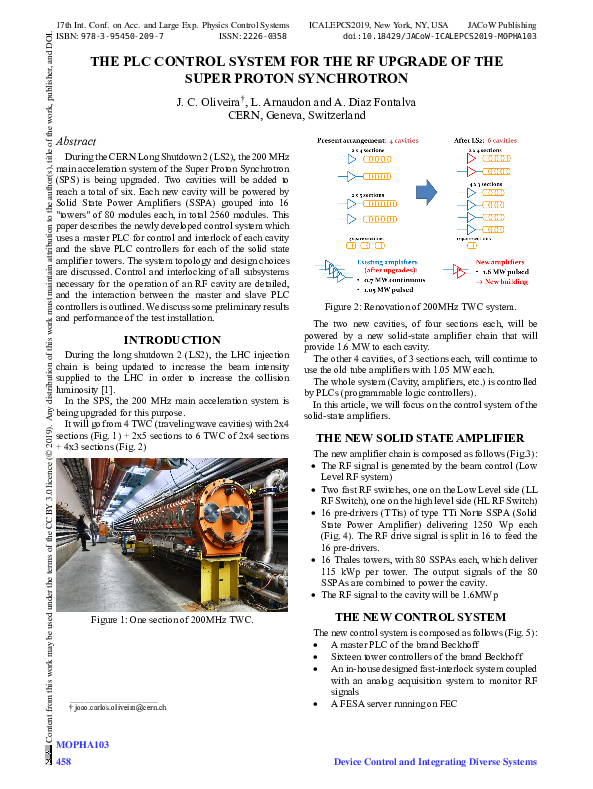 (PDF) The PLC Control System for the RF Upgrade of the Super Proton ...