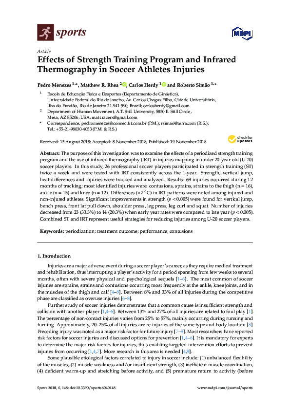 (PDF) Effects of Strength Training Program and Infrared Thermography in ...