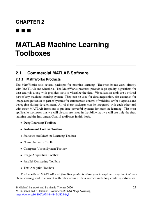 (PDF) MATLAB Machine Learning Toolboxes