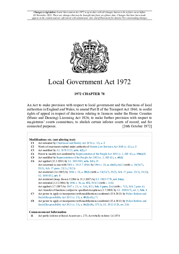 (PDF) The Local Government Act 1972