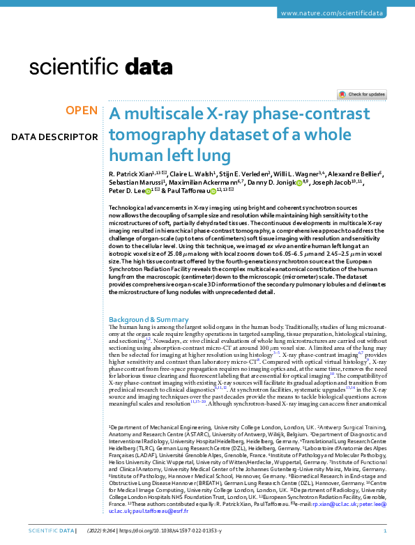 (PDF) A multiscale X-ray phase-contrast tomography dataset of a whole ...