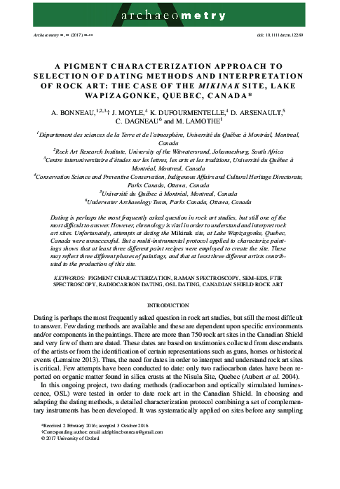 (PDF) A Pigment Characterization Approach to Selection of Dating ...
