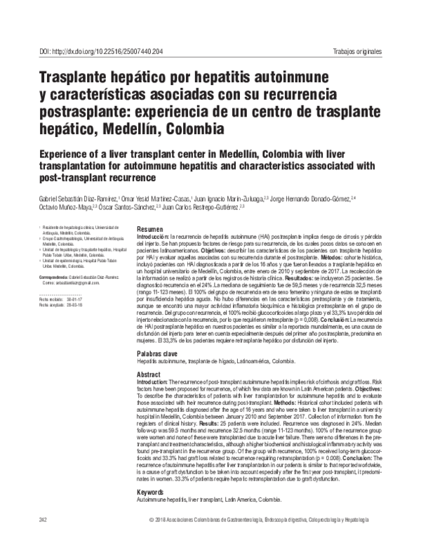 (PDF) Trasplante hepático por hepatitis autoinmune y características ...