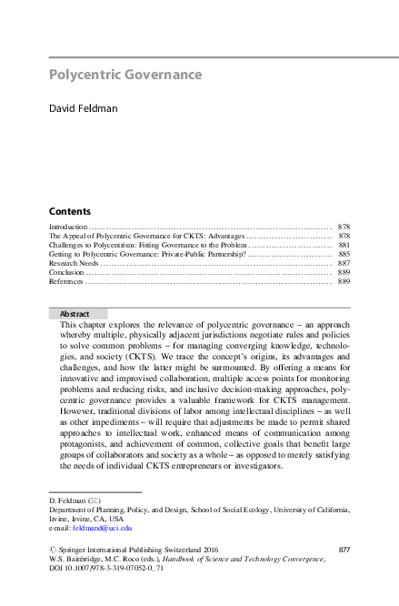 (PDF) Polycentric Governance