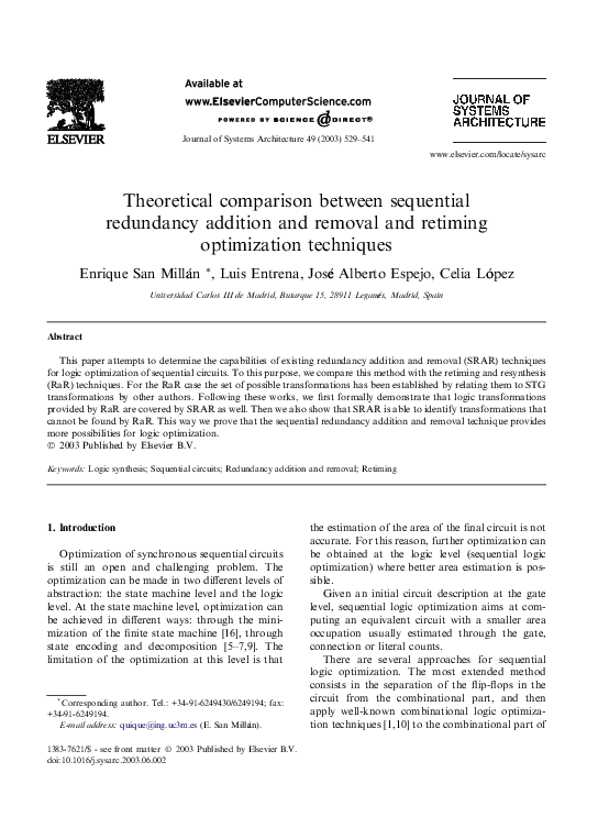 (PDF) Theoretical comparison between sequential redundancy addition and ... (PDF) Theoretical comparison between sequential redundancy addition and ...